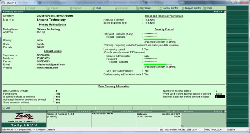 How to create a company in Tally ERP 9? - Startup Opinions