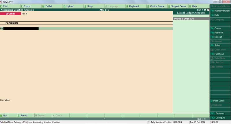 Journal voucher entry in tally with examples - Startupopinions
